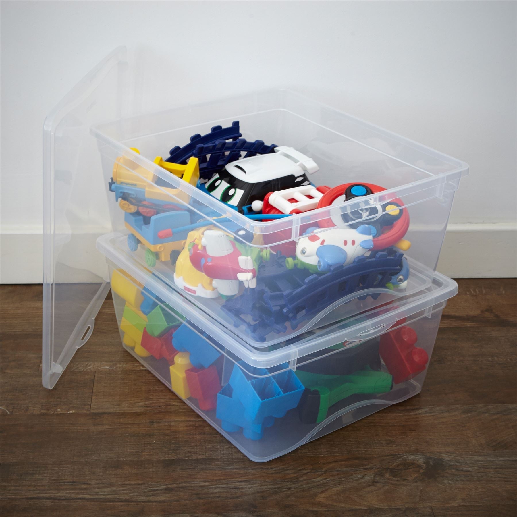 2 X Plastic Toy Storage Boxes – Not A Boring Box