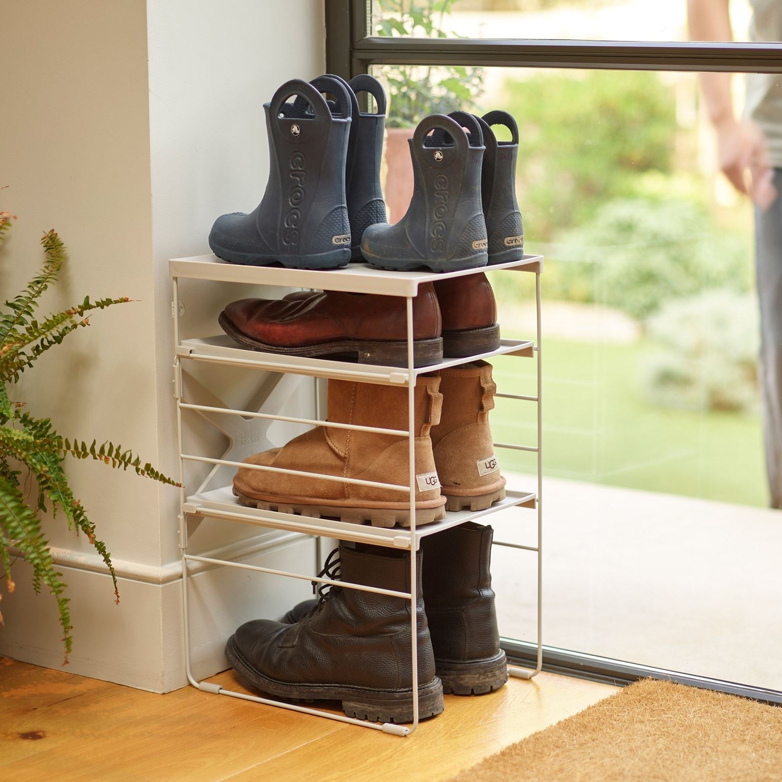 Level Adjustable Shoe Rack - Slim – NotABoringBox.co.uk