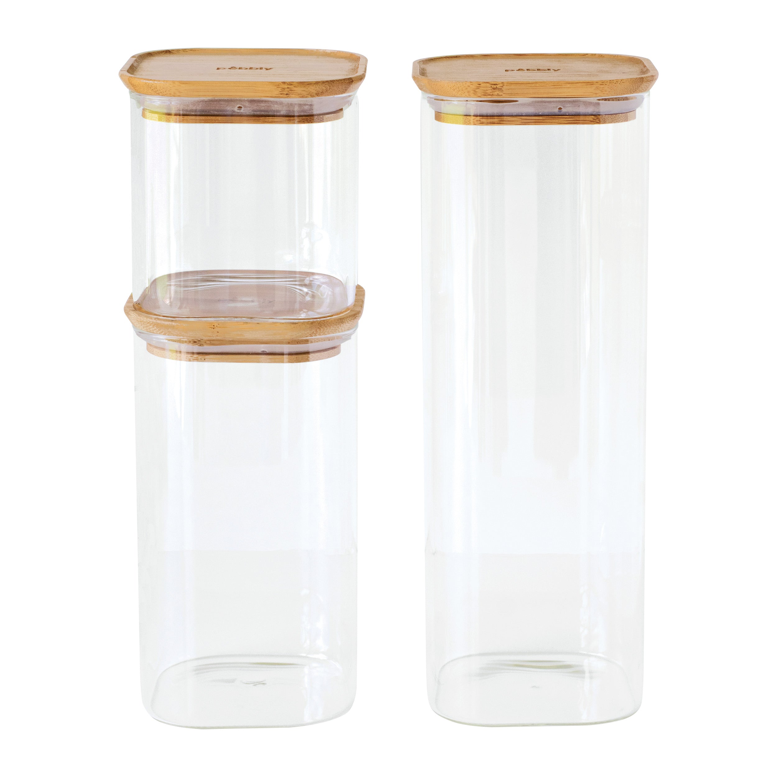 Set Of 3 Glass Storage Canisters – NotABoringBox.co.uk