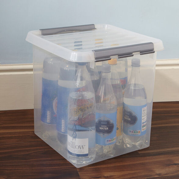 Lidded Plastic Storage Box - 38 Ltr – Not A Boring Box