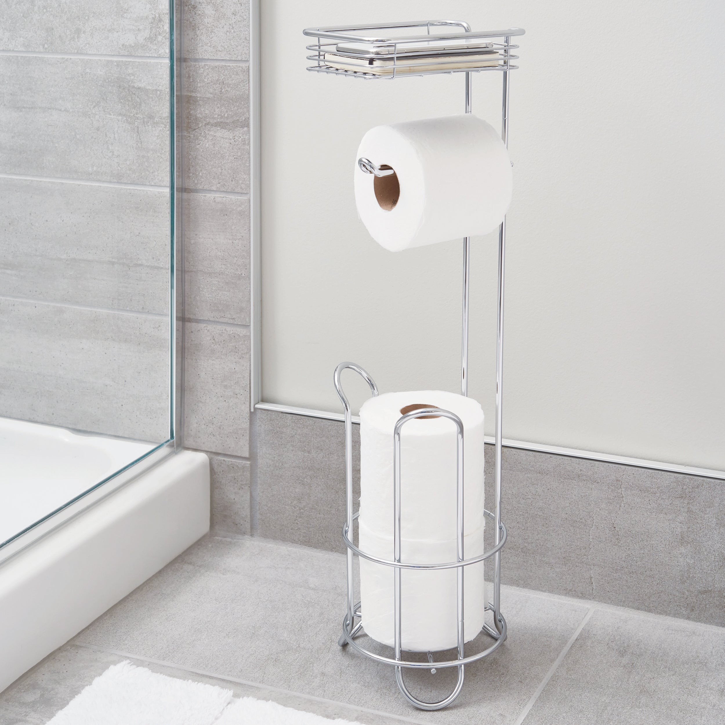 Loo Roll Holder With Shelf Classico – Not A Boring Box